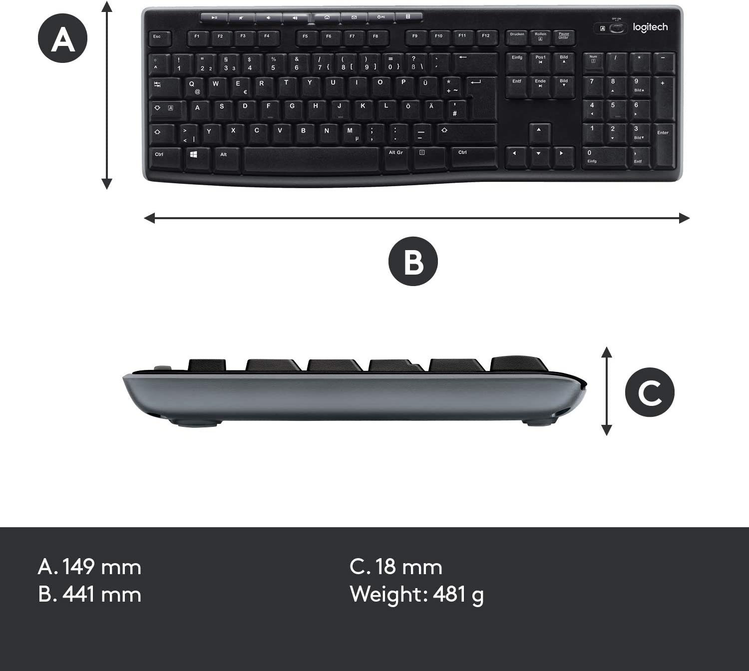 Logitech Mk270 Wireless Keyoar 920 004536